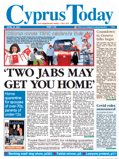 North Cyprus News – Cyprus Today 24th April 2021 « North Cyprus Free ...